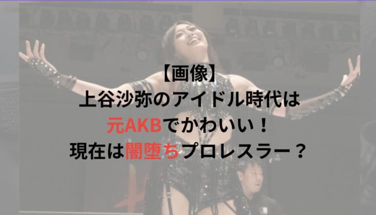 【画像】上谷沙弥のアイドル時代は元AKBでかわいい！現在は闇落ちプロレスラー？